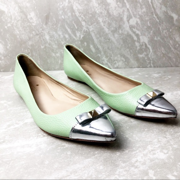 kate spade | Shoes | Kate Spade Ginny Too Flat Sage Silver | Poshmark